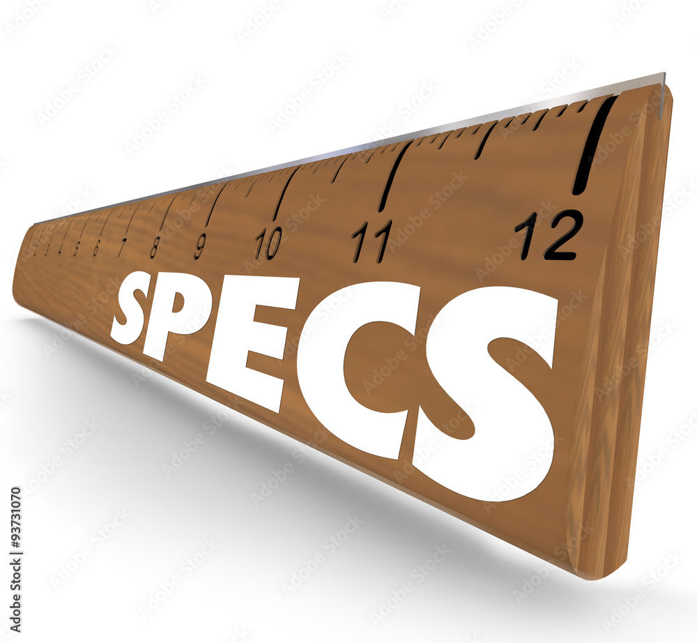 Specs Word Ruler Specifications Requirements Instructions Stock ...