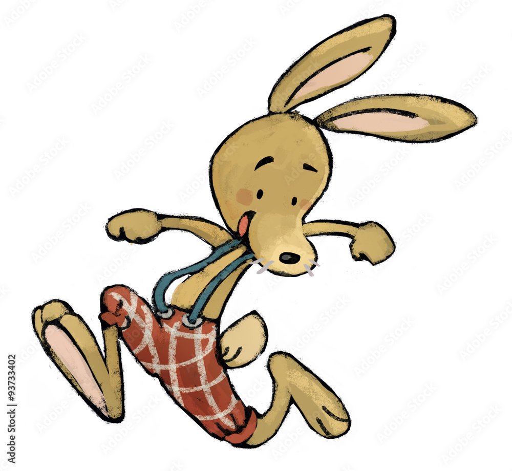 liebre corriendo ilustración de Stock | Adobe Stock