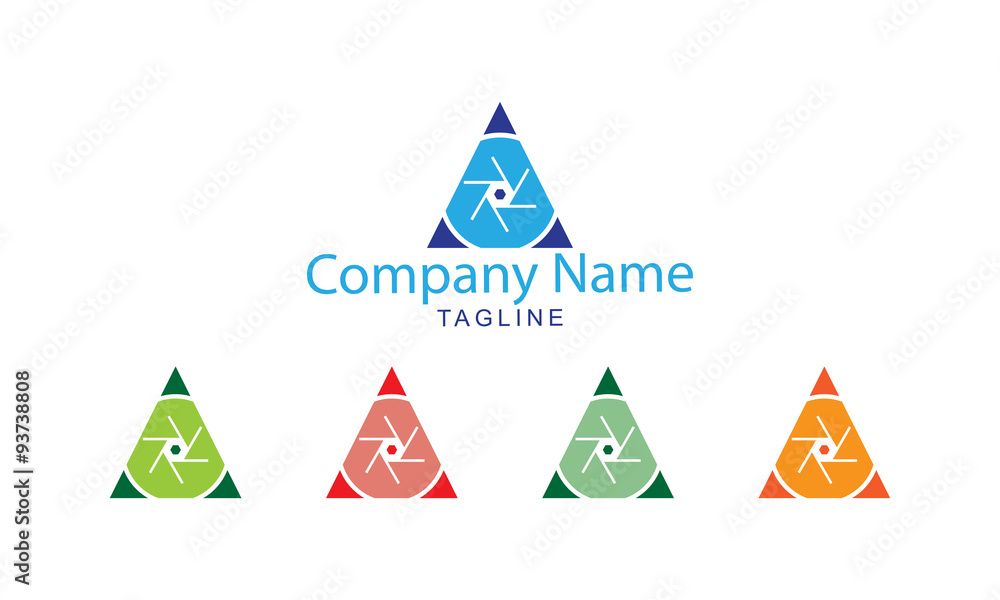Photography Logo Vector - Triangle Shutter cam design Stock Vector ...