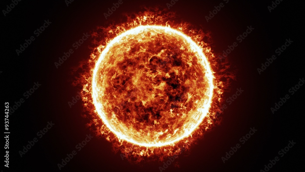 Extremely detailed image of Sun surface and solar flares animation at ...