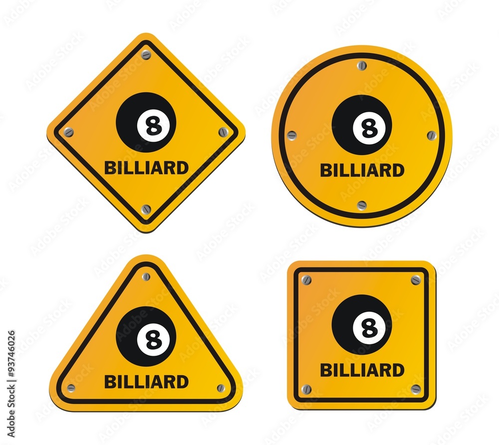 billiard signs Stock Vector | Adobe Stock