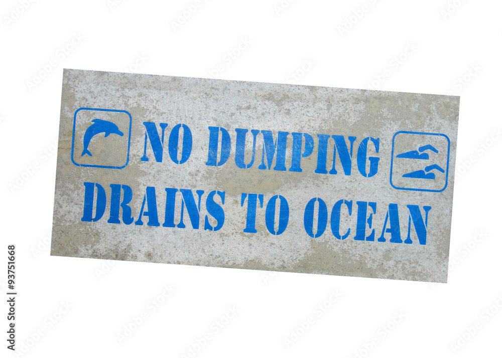 No Dumping Drains To Ocean