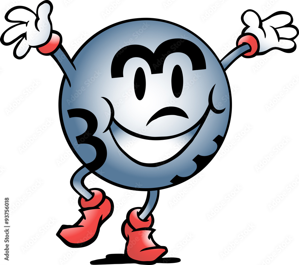 Vector Cartoon illustration of a Happy Bingo Ball Winner Stock Vector ...