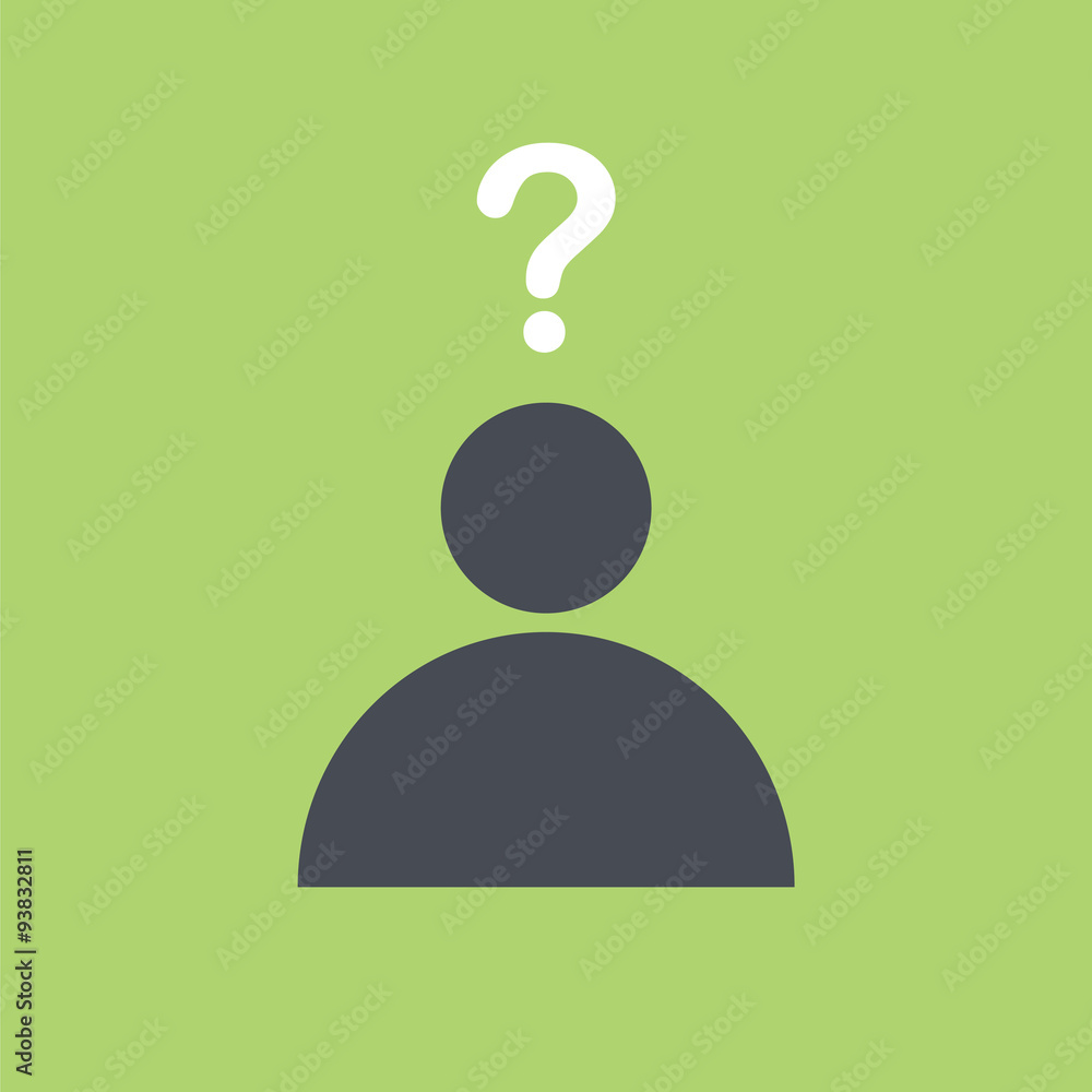 Avatar with a question mark. Stock Vector | Adobe Stock