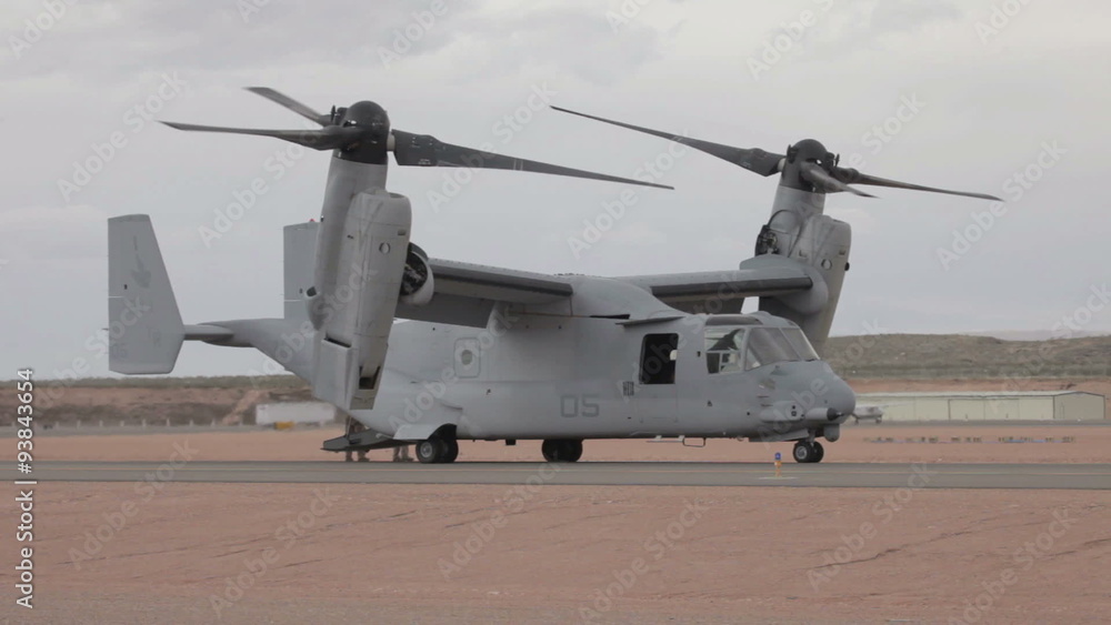 Aircraft V22 Osprey VTOL front ground P HD 9336 Stock ビデオ | Adobe Stock