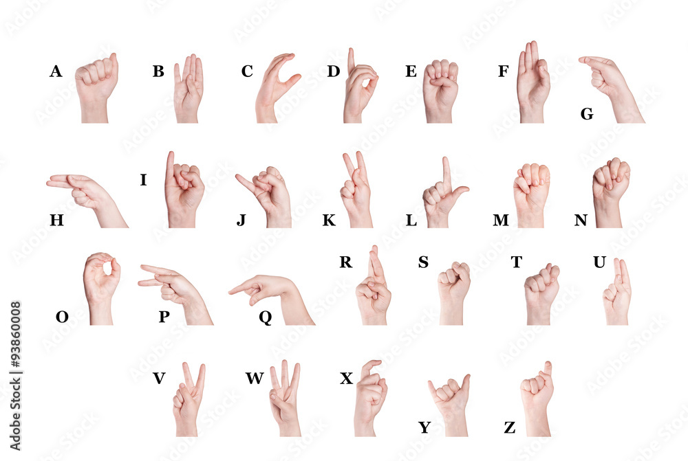 Finger Spelling Stock Photo | Adobe Stock