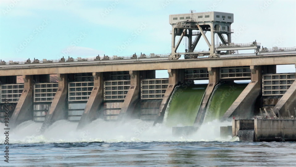 McNary Dam Columbia River spillway Washington Oregon HD 7991 Stock ...