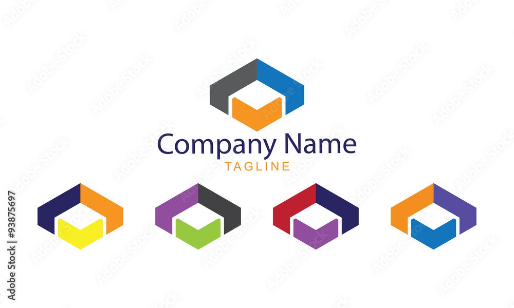 Square Block Logo Vector Stock Vector | Adobe Stock