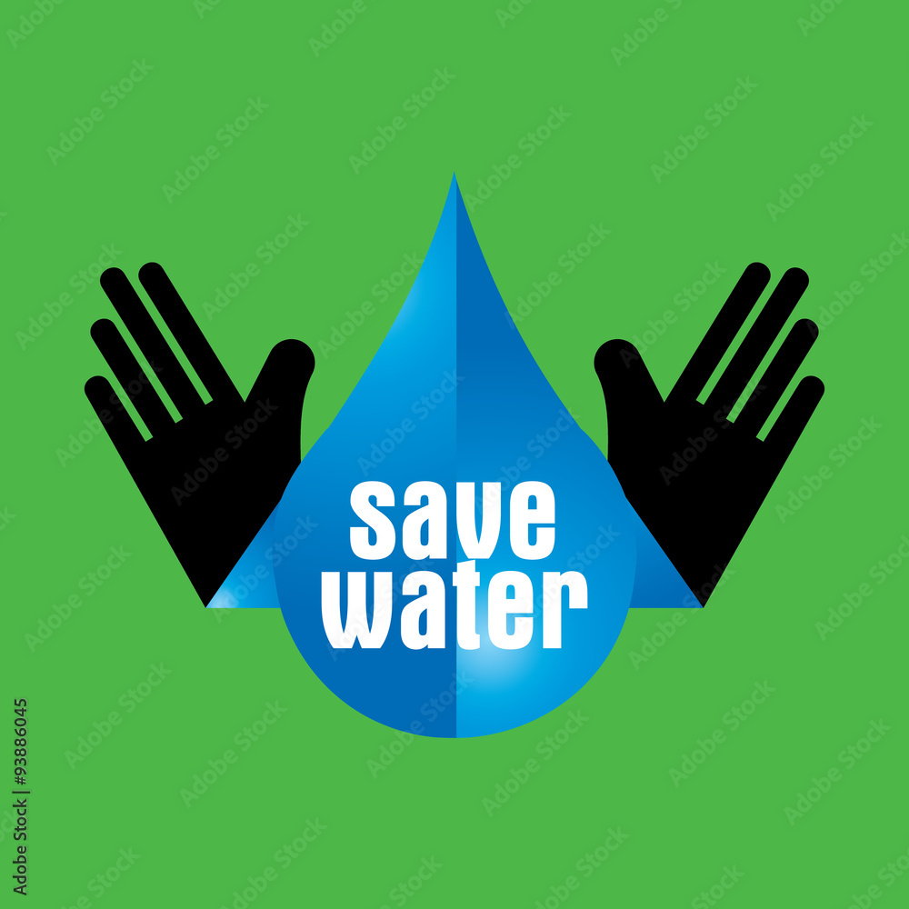creative water drop save water concept Stock Vector | Adobe Stock
