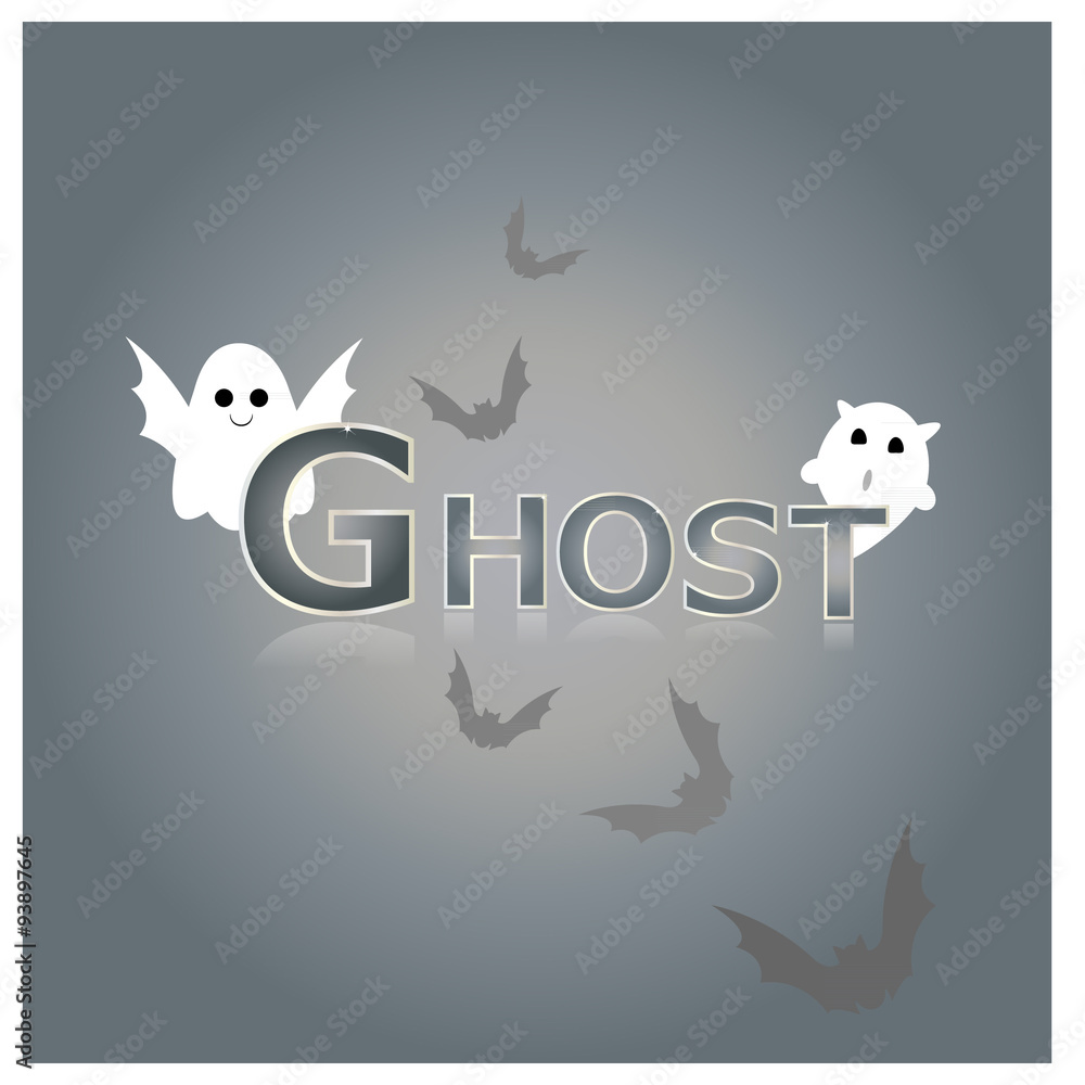 Ghost design background vector Stock Illustration | Adobe Stock