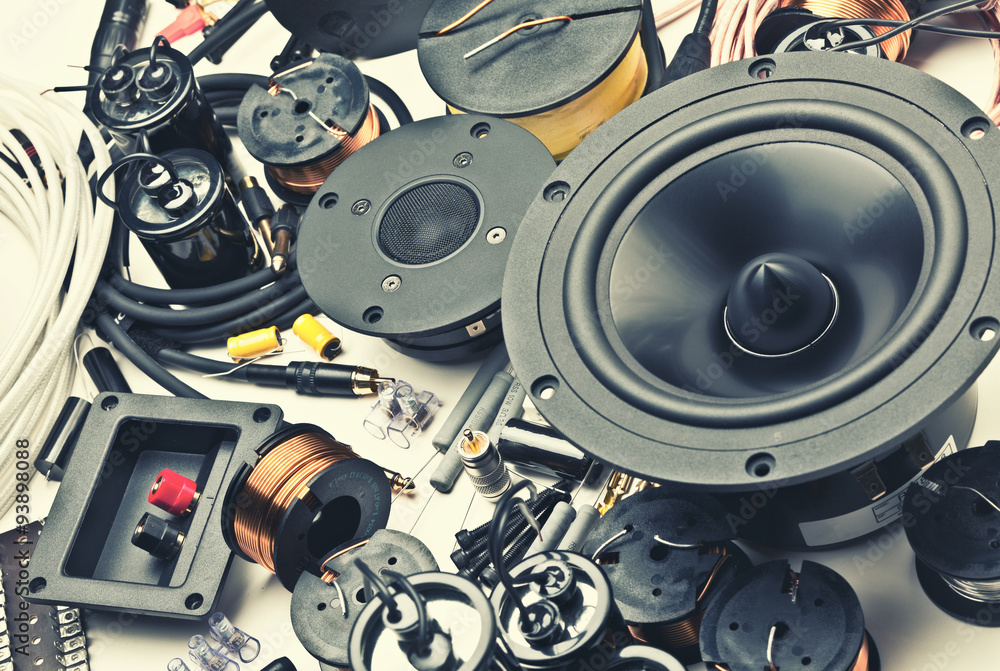 speakers component crossover inductor capacitor coil audio loudspeaker ...