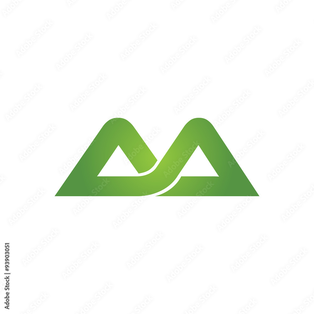 AA company linked letter logo green Stock Vector | Adobe Stock