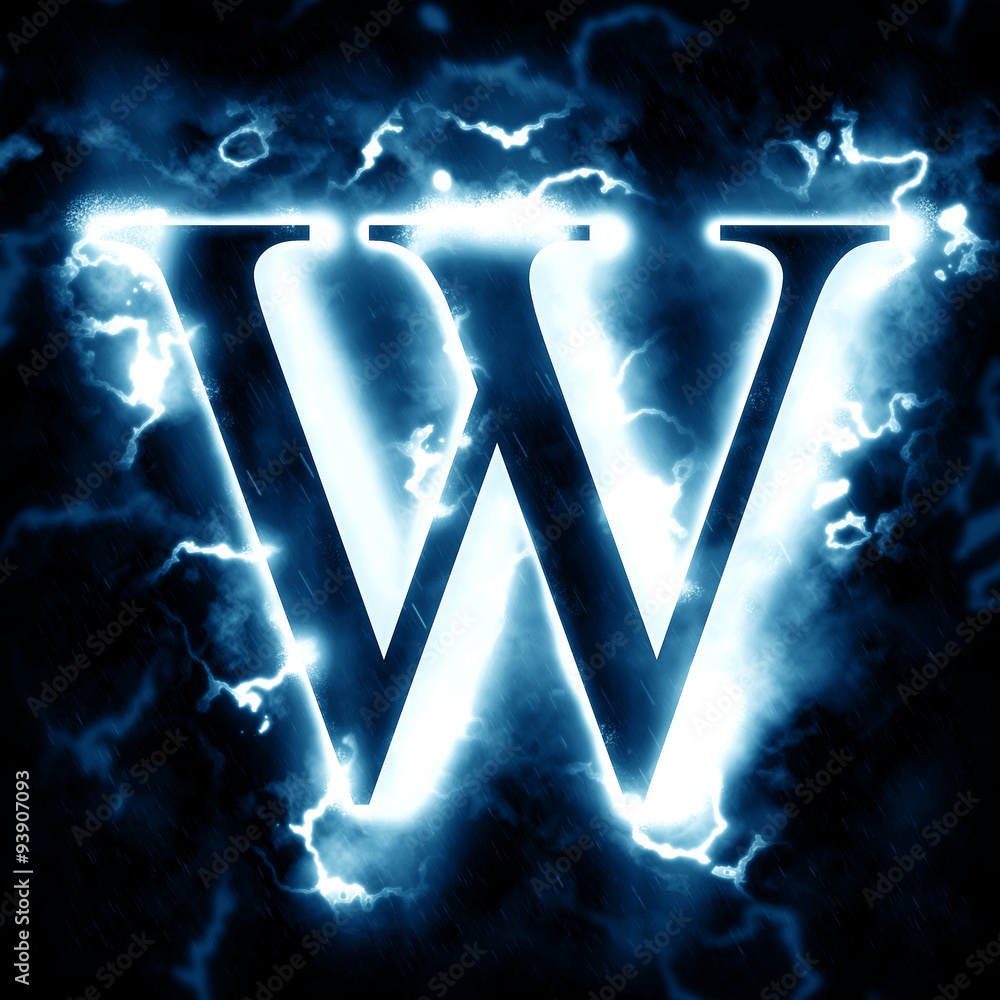 Lightning letter W Stock Illustration | Adobe Stock