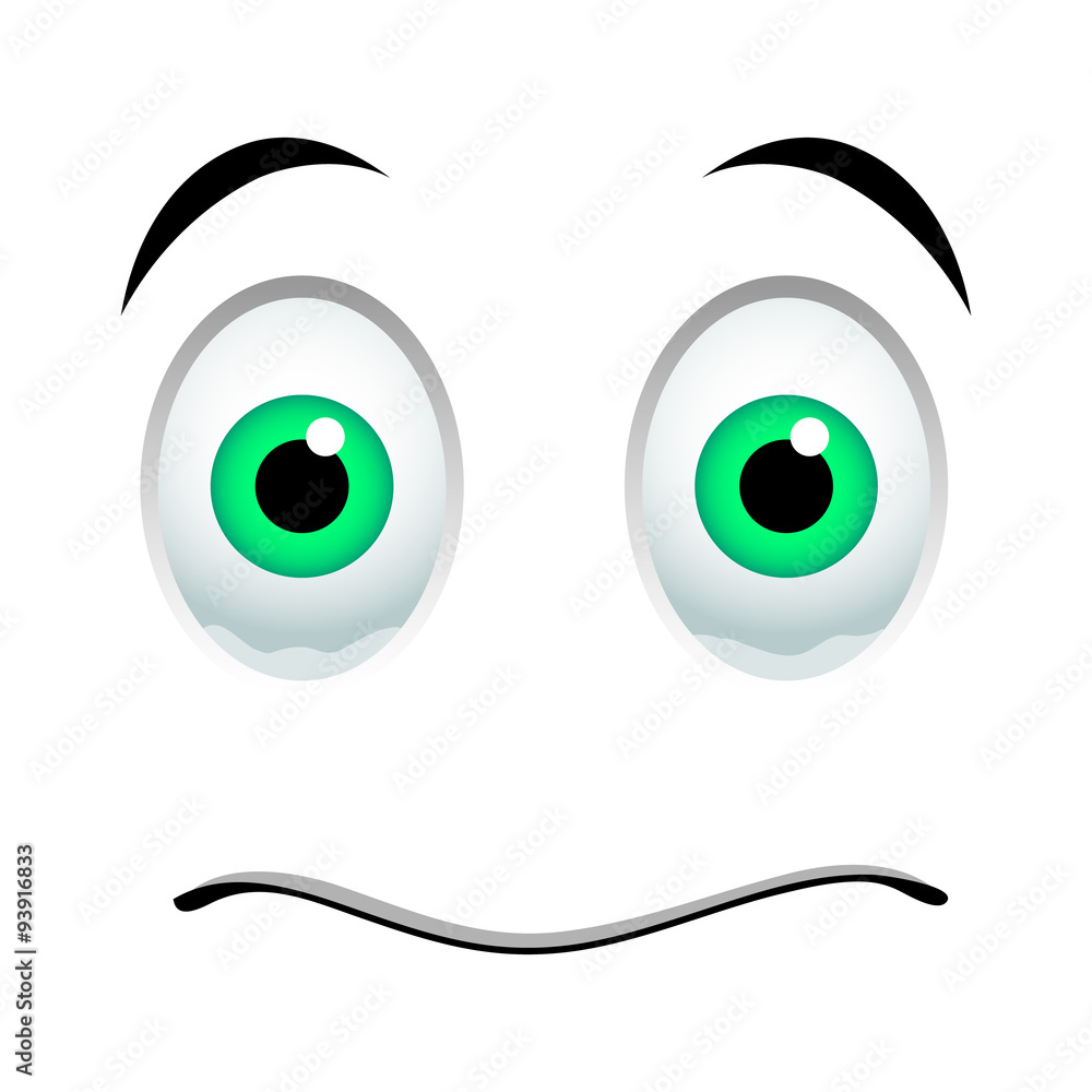 Stunned emoticon sign Stock Vector | Adobe Stock