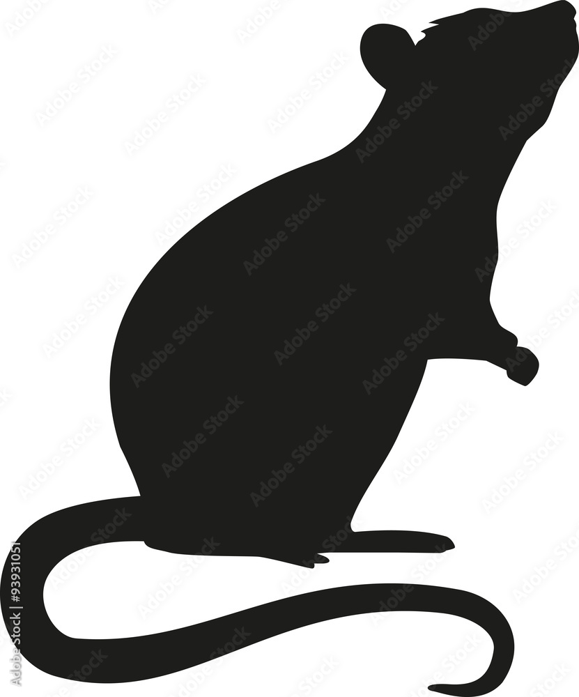 Standing Rat silhouette Stock Vector | Adobe Stock