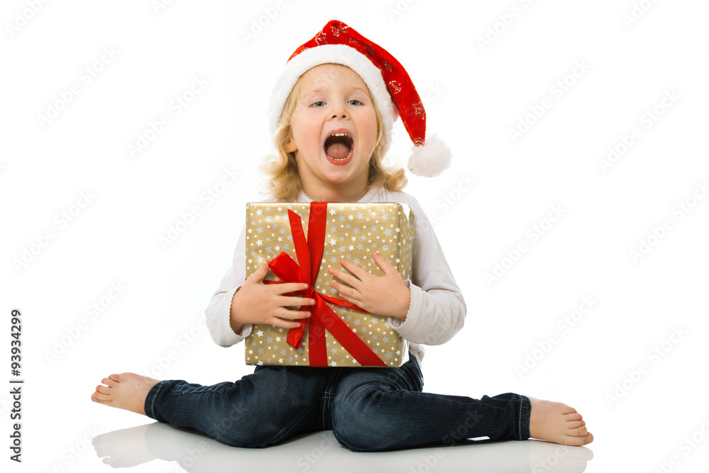 Fotografia do Stock: Kind freut sich über Geschenk | Adobe Stock