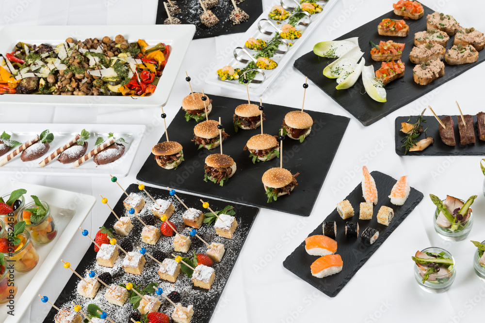 Fingerfood-Buffet in der Gastronomie Stock Photo | Adobe Stock