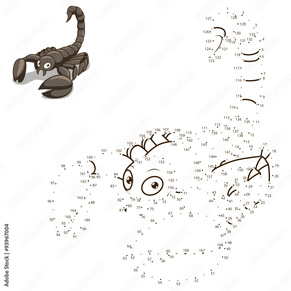 Connect the dots to draw animal educational game Stock Vector | Adobe Stock