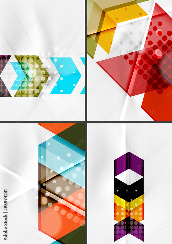 Set of angle and straight lines design abstract backgrounds Stock ...
