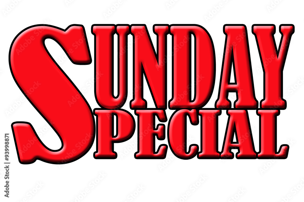 Sunday Special Sign Stock Illustration | Adobe Stock