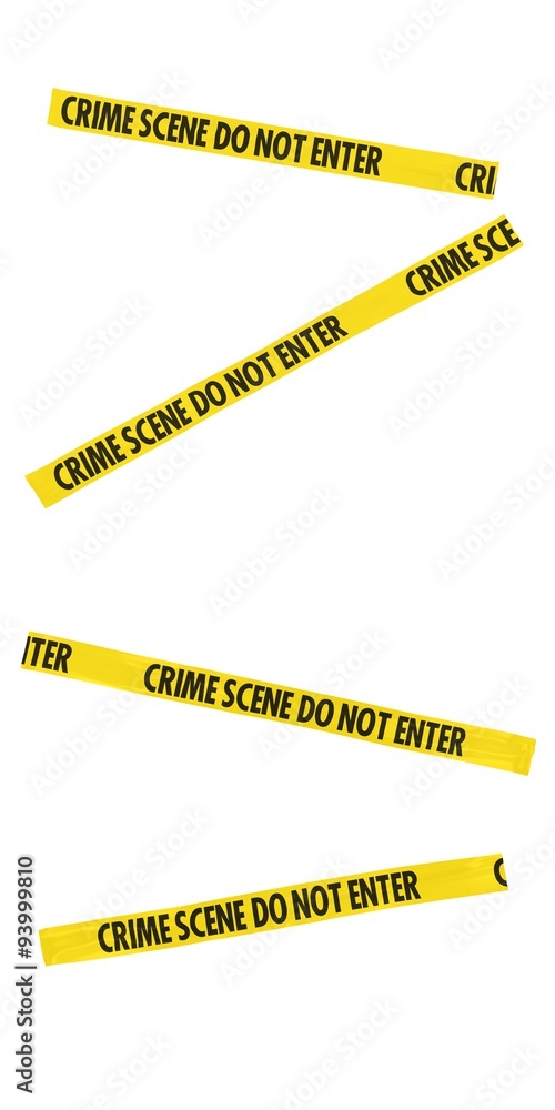 Yellow and Black Crime Scene Do Not Enter Tape Blocking Doorway ...