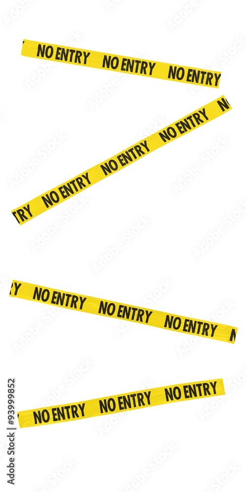 Yellow and Black NO ENTRY Tape Blocking Doorway - Isolated for editing ...