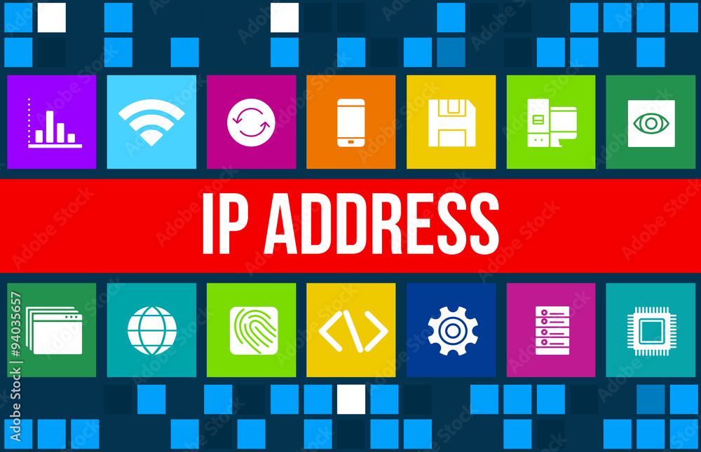 Ip address concept image with business icons and Stock-Illustration ...