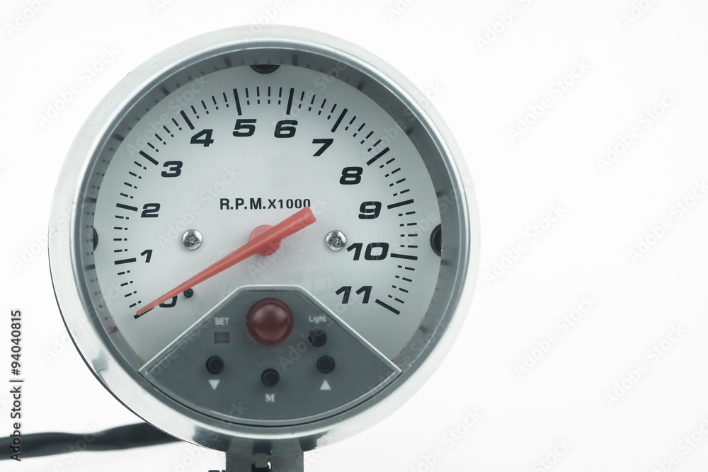 Speedometer in car for measure the velocity, The equipment gauge in ...