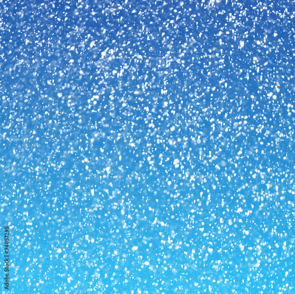 falling snow on the blue background Stock Photo | Adobe Stock