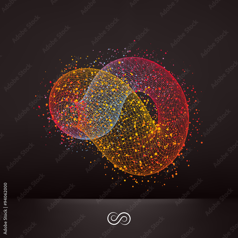 Infinity symbol. Abstract 3d design element, emblem. Stock Vector ...