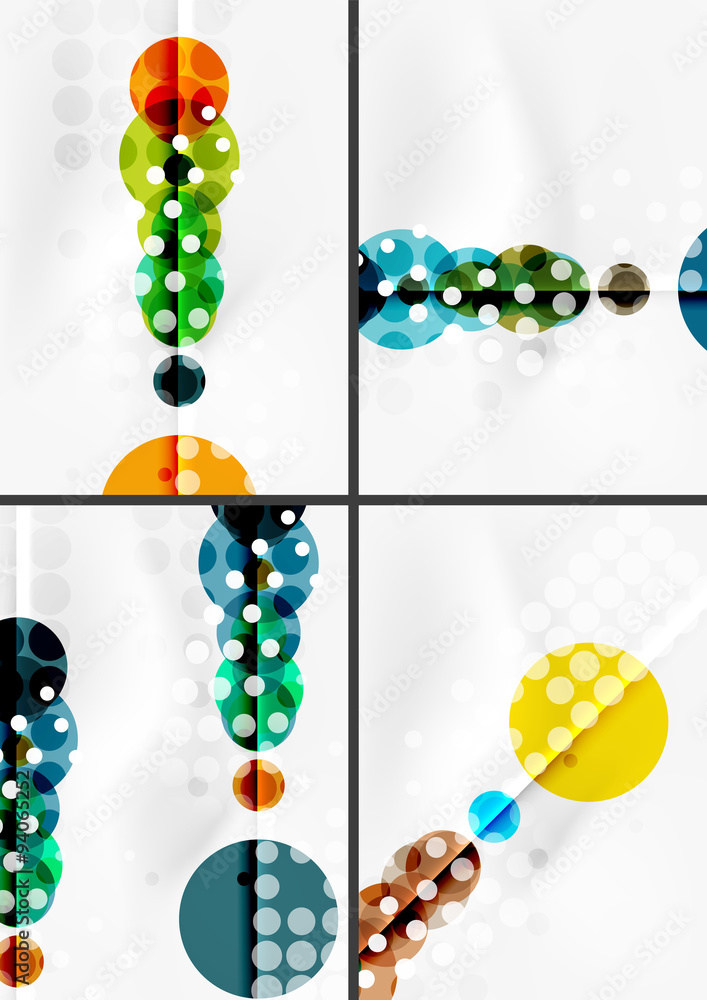 Set of circle shape design abstract backgrounds with light Stock Vector ...