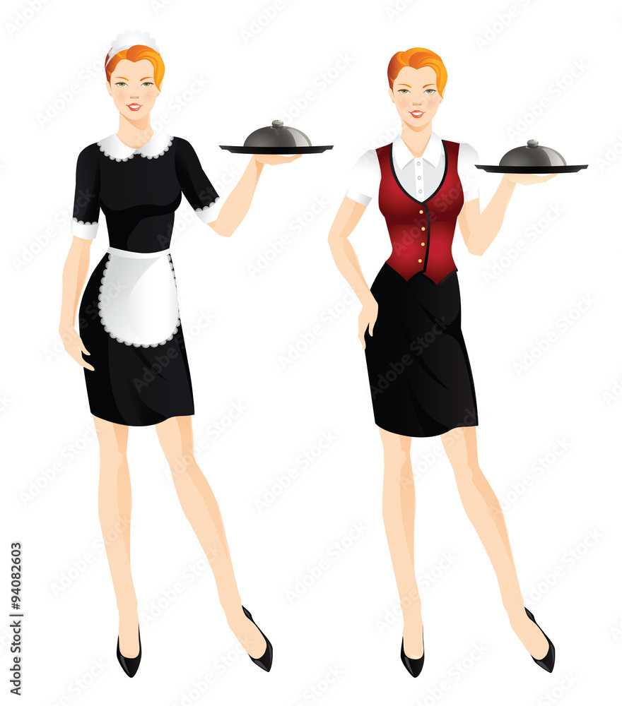 French Waiter Clipart