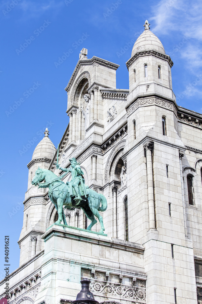 PARIS, FRANCE, on AUGUST 31, 2015. Architectural details of a basilica ...