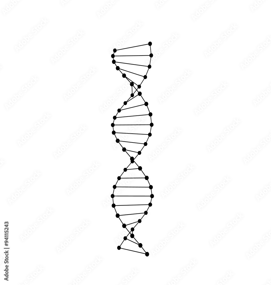 Pictogram of DNA Symbol Isolated Stock Vector | Adobe Stock