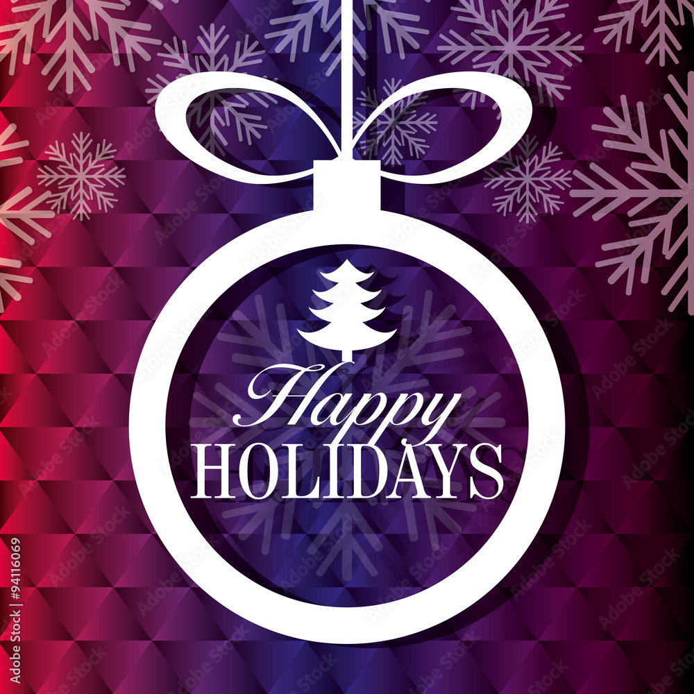 Happy holidays christmas design Stock Vector | Adobe Stock