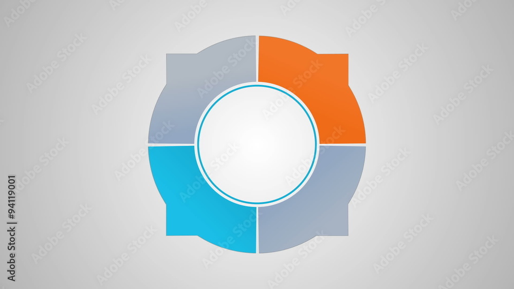 Circle diagram 4 result box chart.(Included alpha) Stock Video | Adobe ...