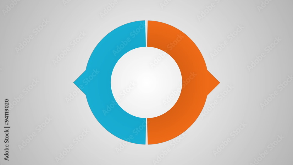Circle diagram 2 result box chart.(Included alpha) Stock Video | Adobe ...