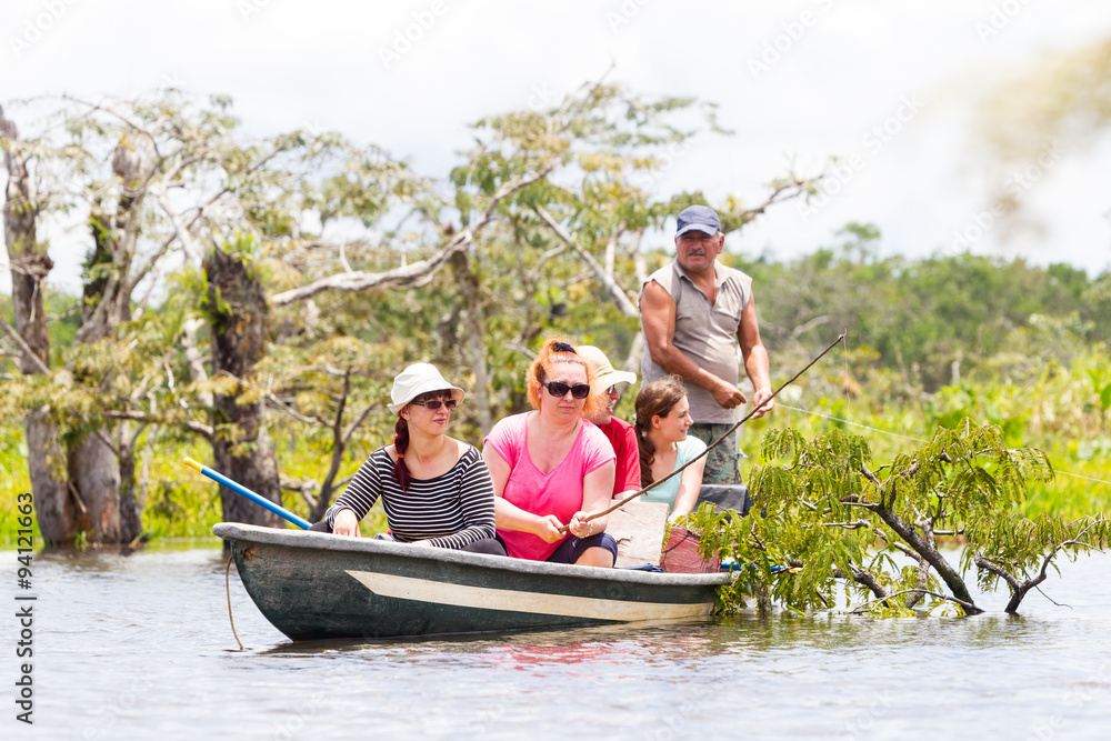 A thrilling Amazon fishing adventure in Ecuador's rainforest: Tourists ...
