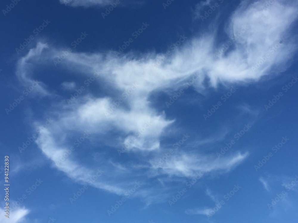 One eyed face in the clouds Stock Photo | Adobe Stock