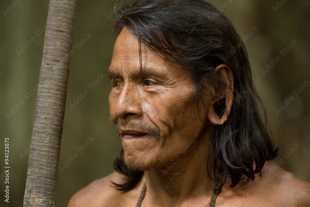 Stockfoto huaorani male profile waorani reserve yasuni national park ...