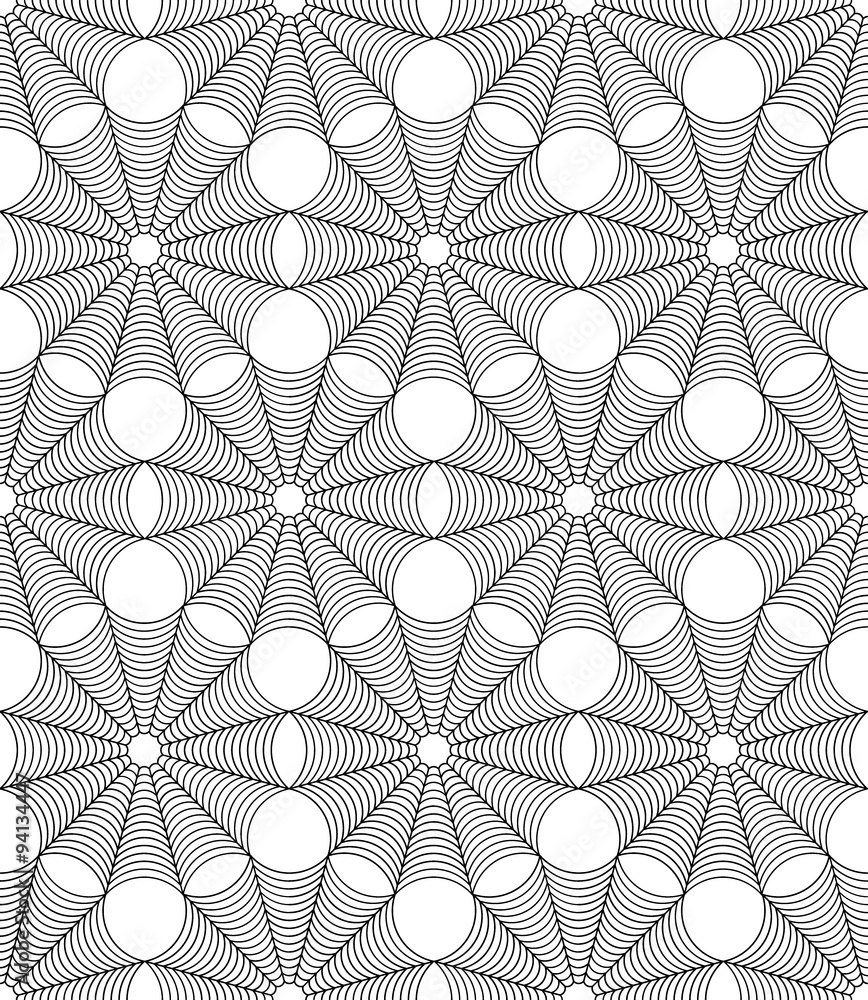 Vector modern seamless geometry pattern spider web halloween, black and ...