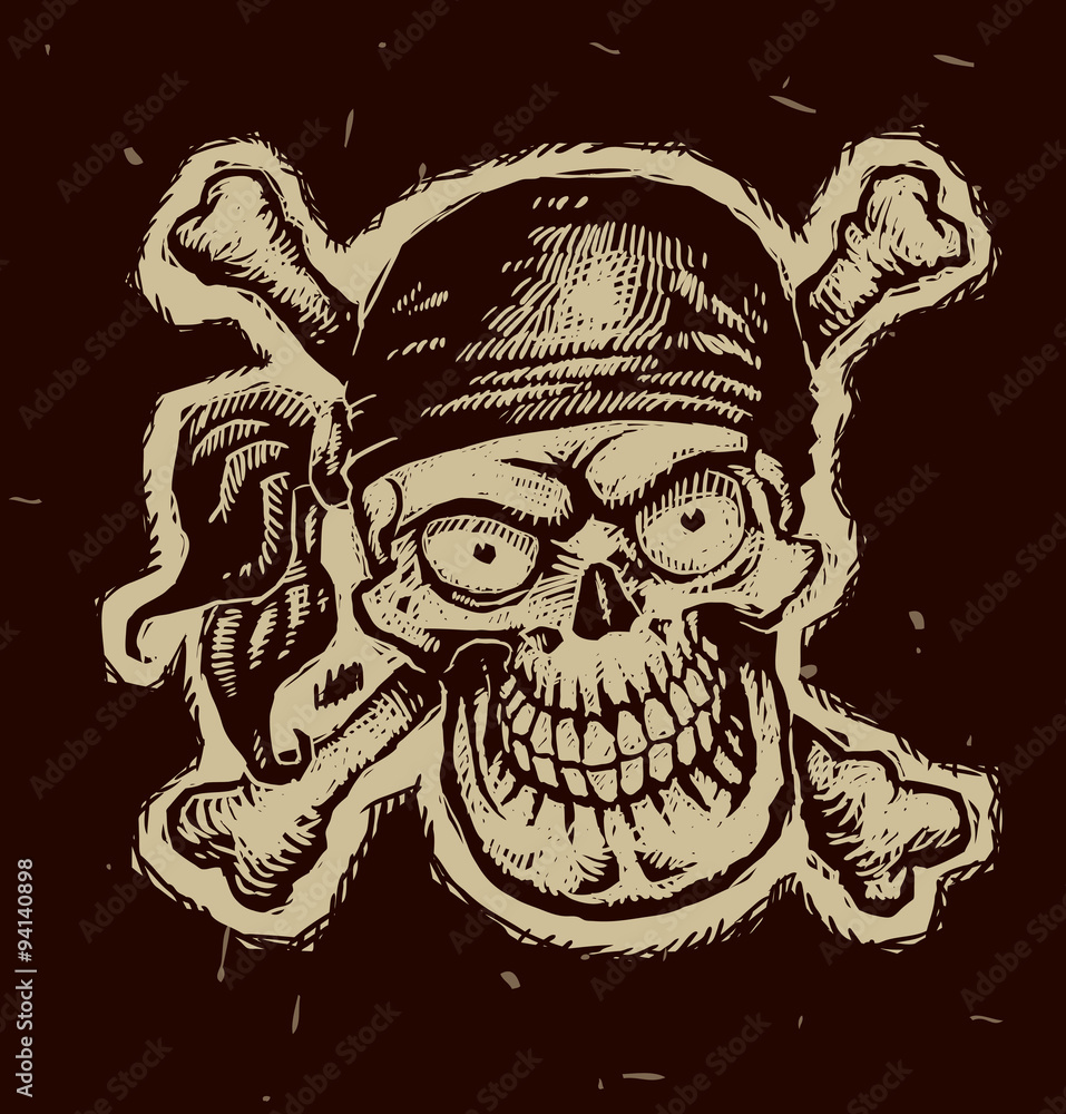 Pirate Skull And Crossbones Vector