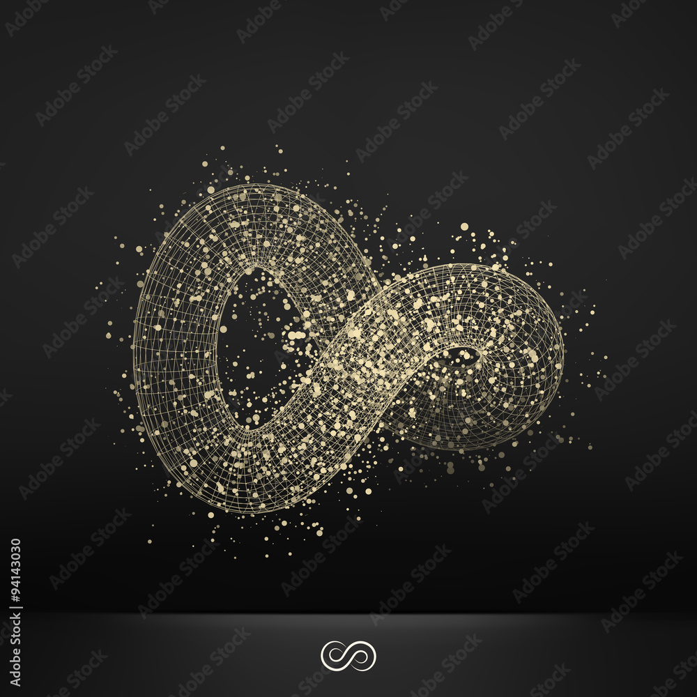 Infinity symbol. Abstract 3d design element, emblem. Vector illu Stock ...