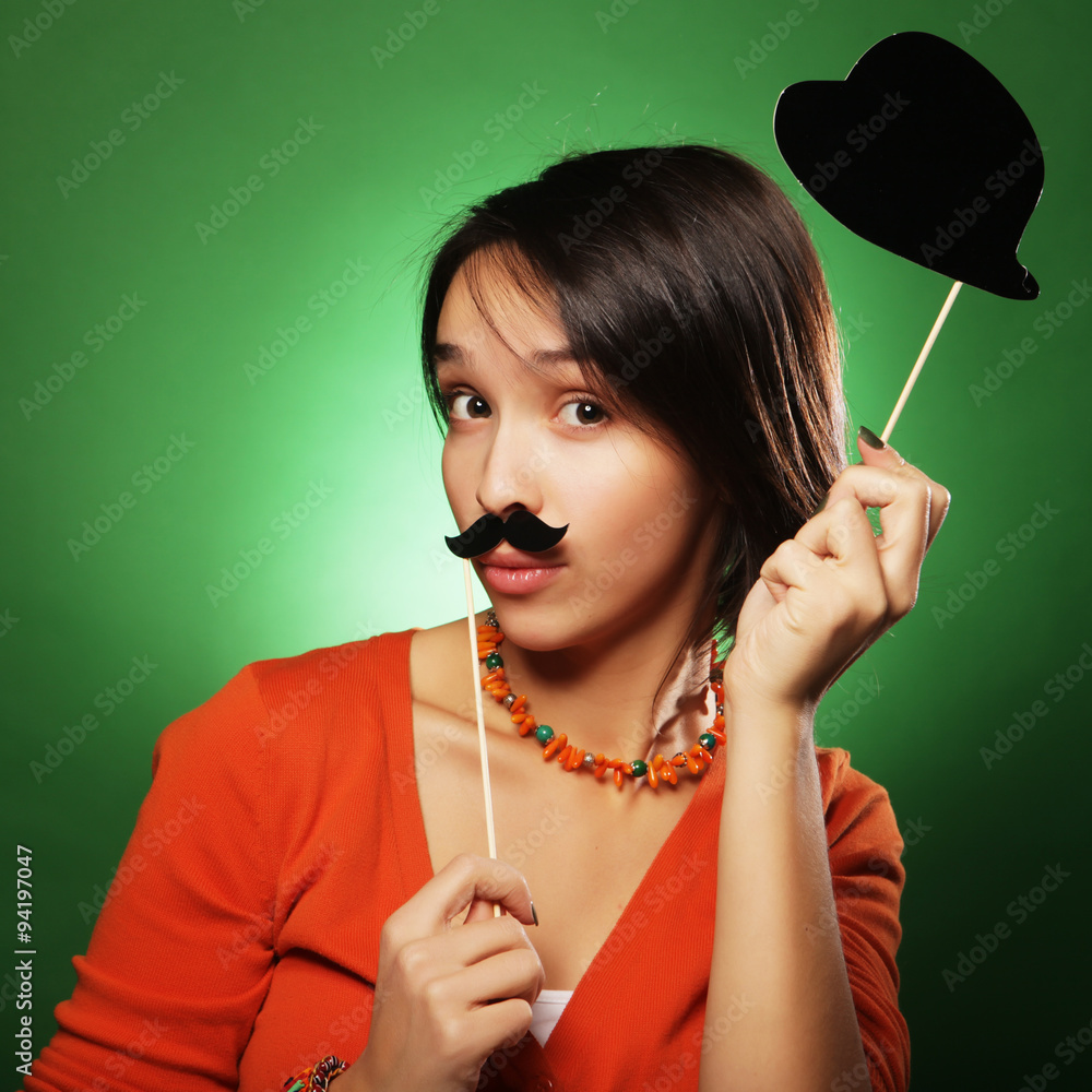 Attractive playful young woman Stock Photo | Adobe Stock