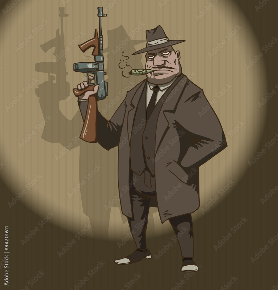 Mobsters With Guns Background