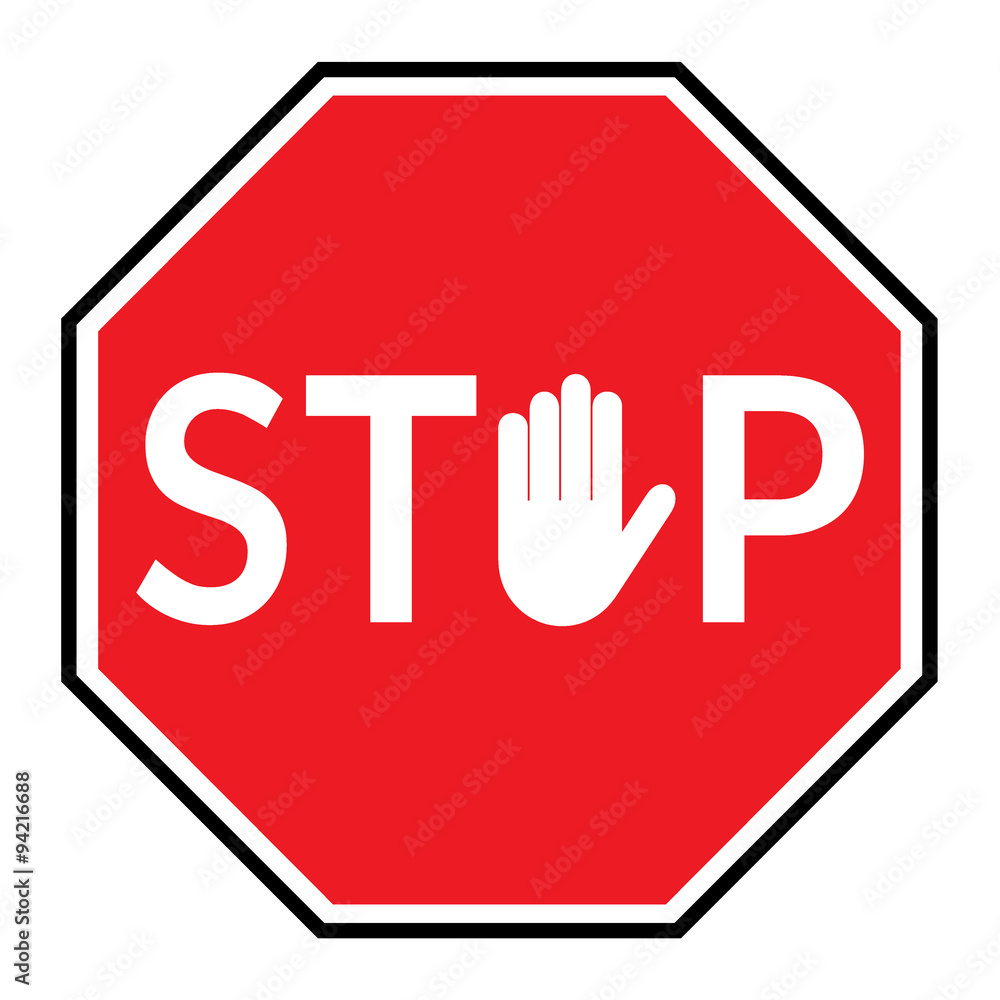 STOP sign. Traffic stop sign isolated on white background. Red ... STOP sign. Traffic stop sign isolated on white background. Red ...