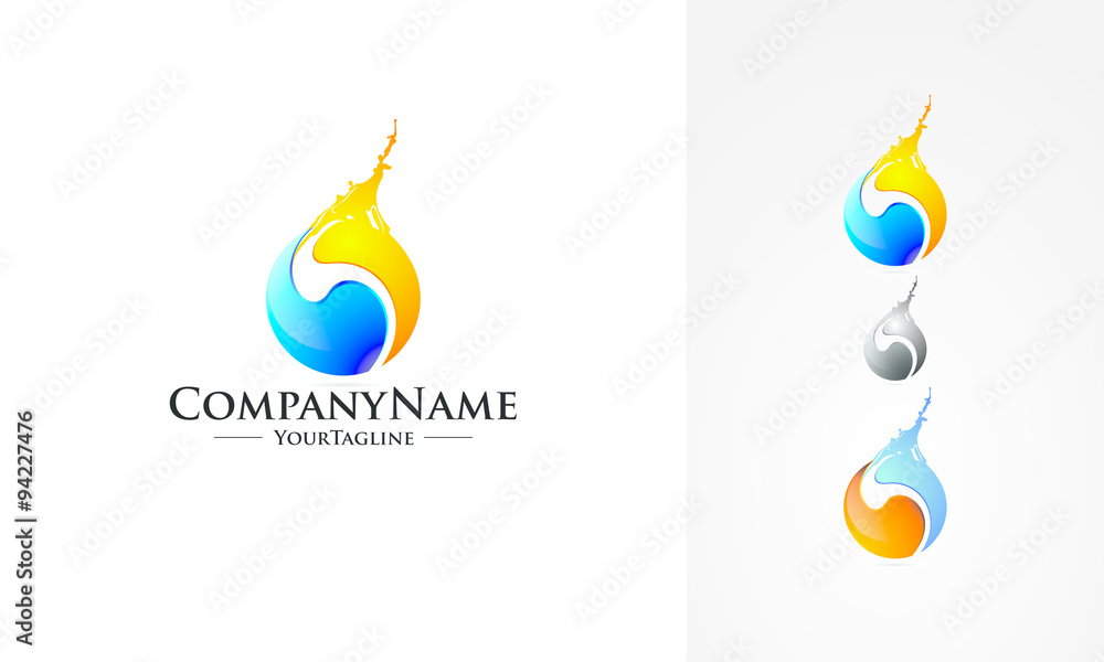 splash logo design Stock Vector | Adobe Stock