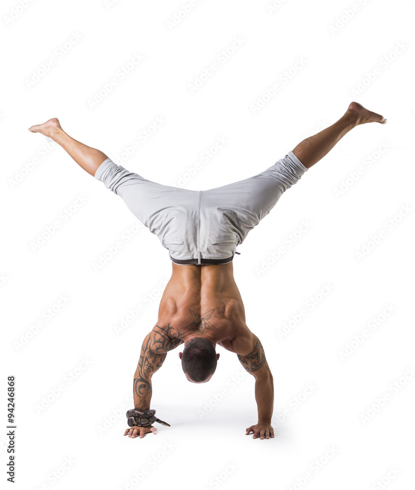Male Acrobatic Dancer Balancing in Studio Stock Photo | Adobe Stock