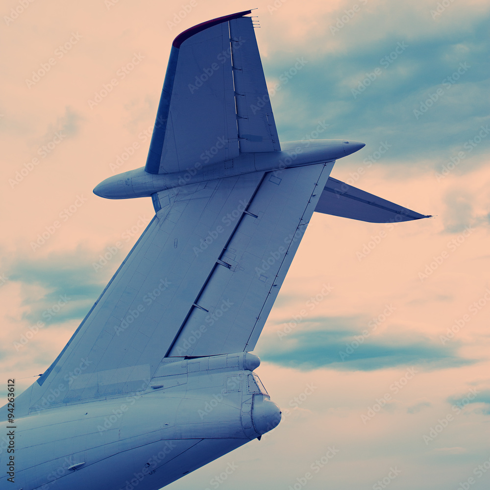 tail of the plane Stock Photo | Adobe Stock