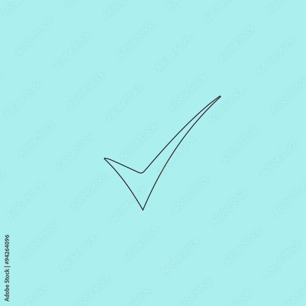 Elegant Check mark symbol Stock Vector | Adobe Stock